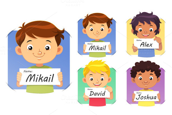 Boys Name 01 ~ Illustrations on Creative Market