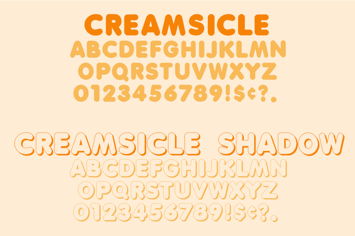 Creamsicle - 4 Flavors ~ Display Fonts on Creative Market