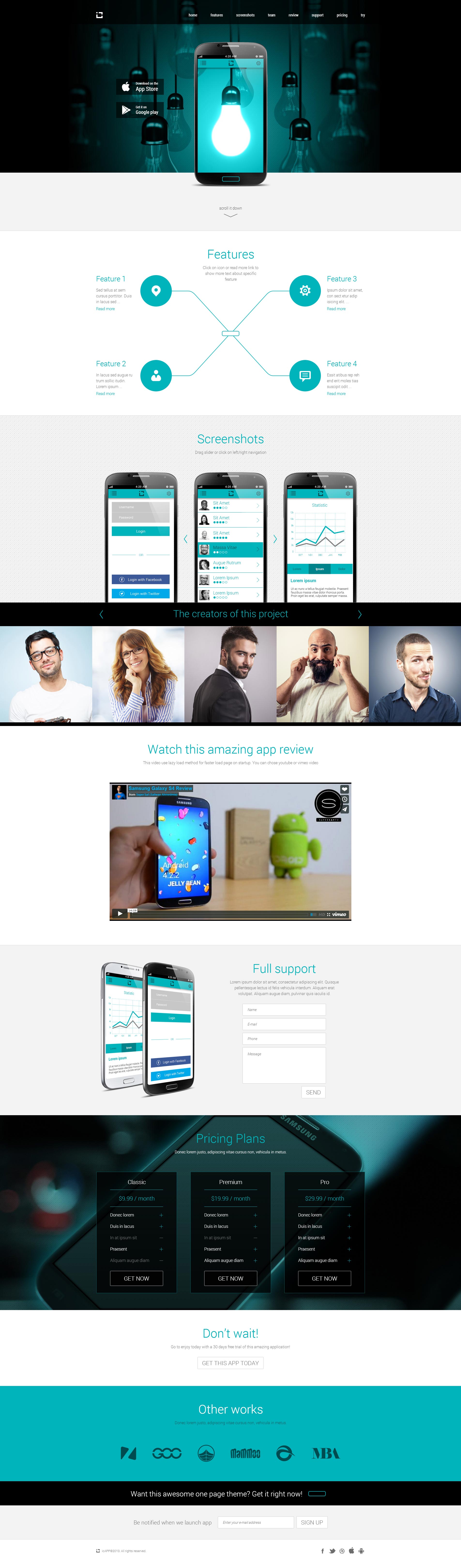 APP STREET - Application Template ~ Website Templates on Creative Market