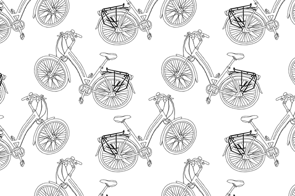 3 Vector Patterns with Bicycles ~ Patterns on Creative Market