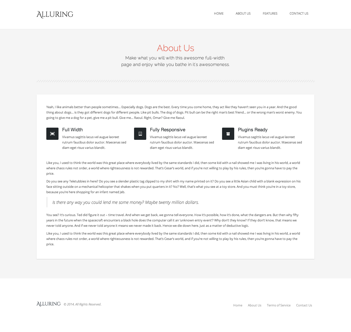 Alluring WordPress Theme ~ WordPress Themes on Creative Market
