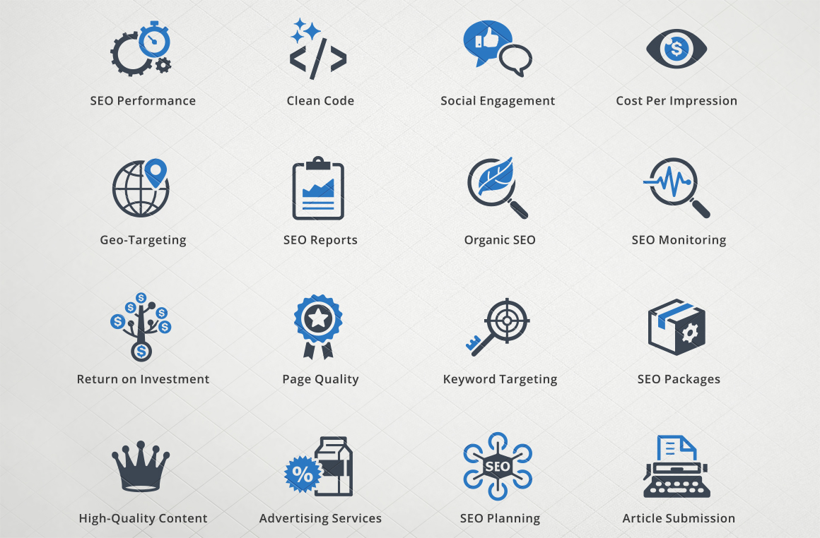 SEO & Internet Marketing Icons 4 ~ Icons on Creative Market