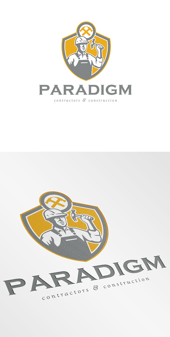 Paradigm Contractors and Constructio ~ Logo Templates on Creative Market