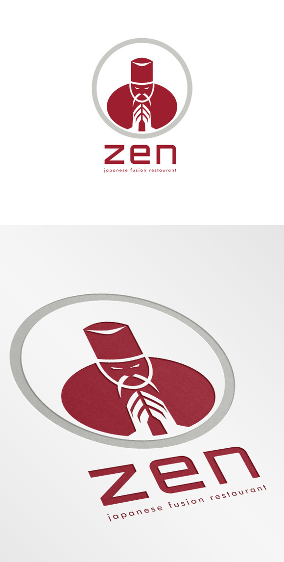 Zen Japanese Fusion Restaurant Logo ~ Logo Templates on Creative Market