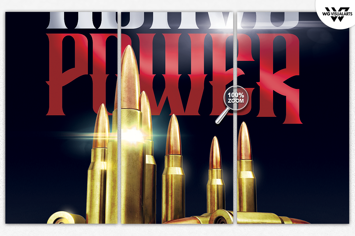 GUN BULLETS Flyer Template ~ Flyer Templates on Creative Market