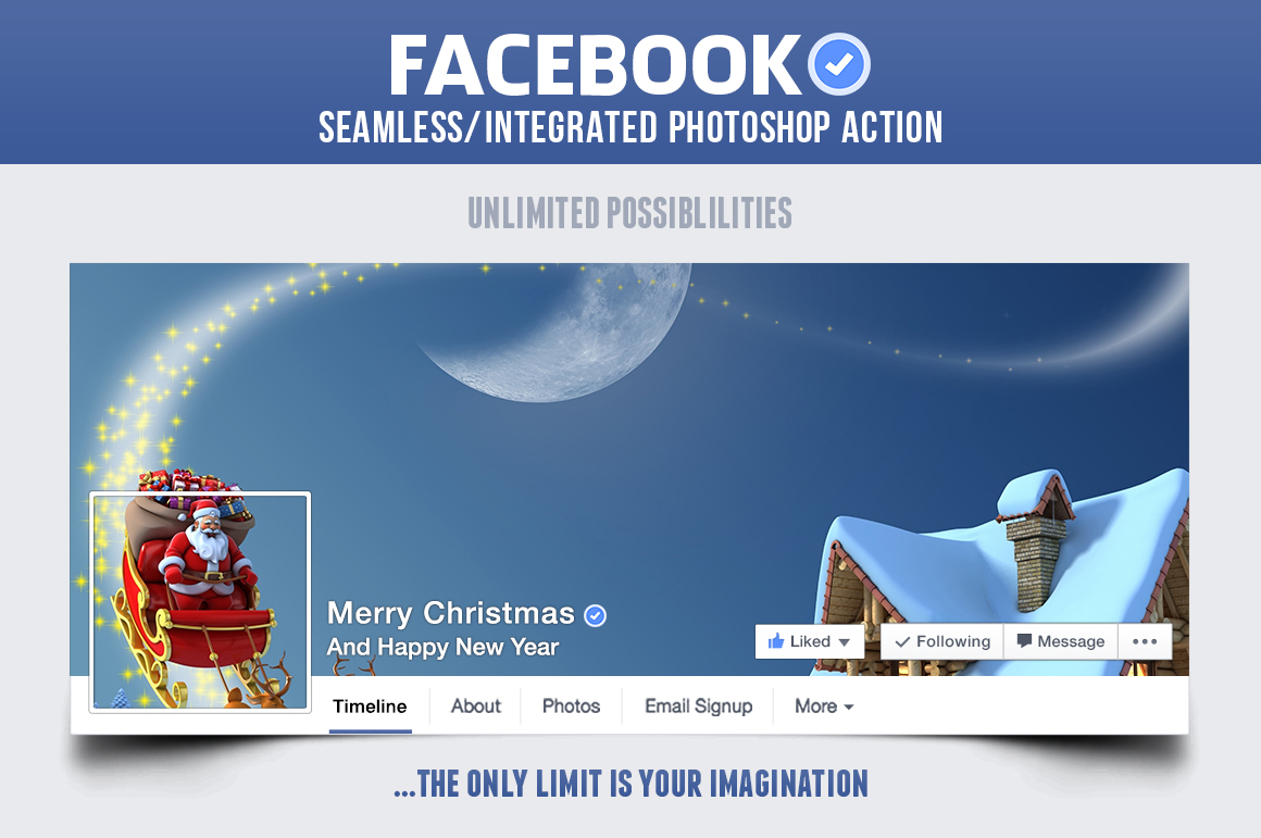Facebook Seamless Cover Action ~ Actions on Creative Market