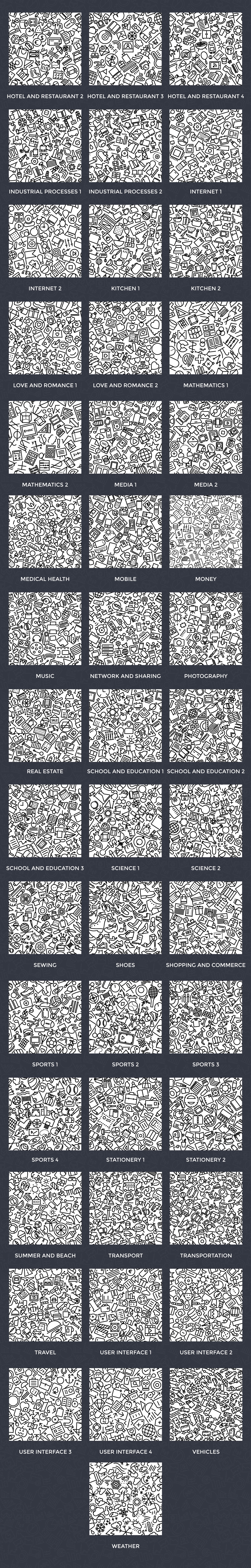100+ Line Icon Patterns ~ Patterns on Creative Market