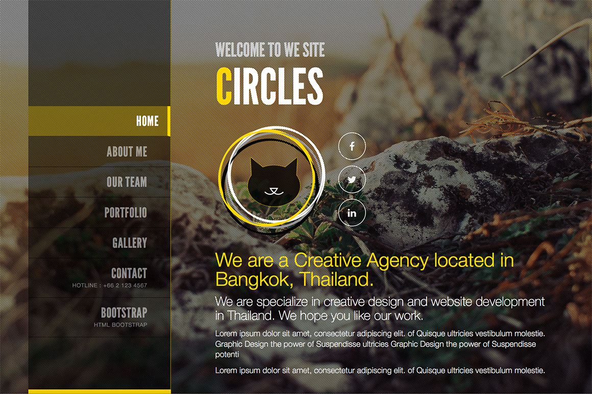 Circle - One Page Responsive ~ HTML/CSS Themes on Creative Market