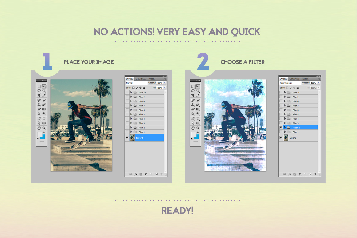 Give me filter - Photoshop Effects ~ Textures on Creative Market