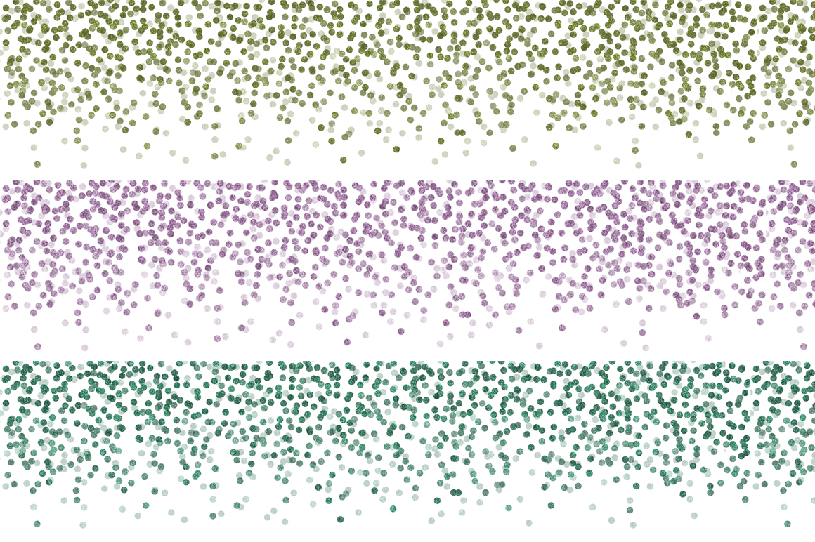 Glitter confetti borders ~ Graphics on Creative Market