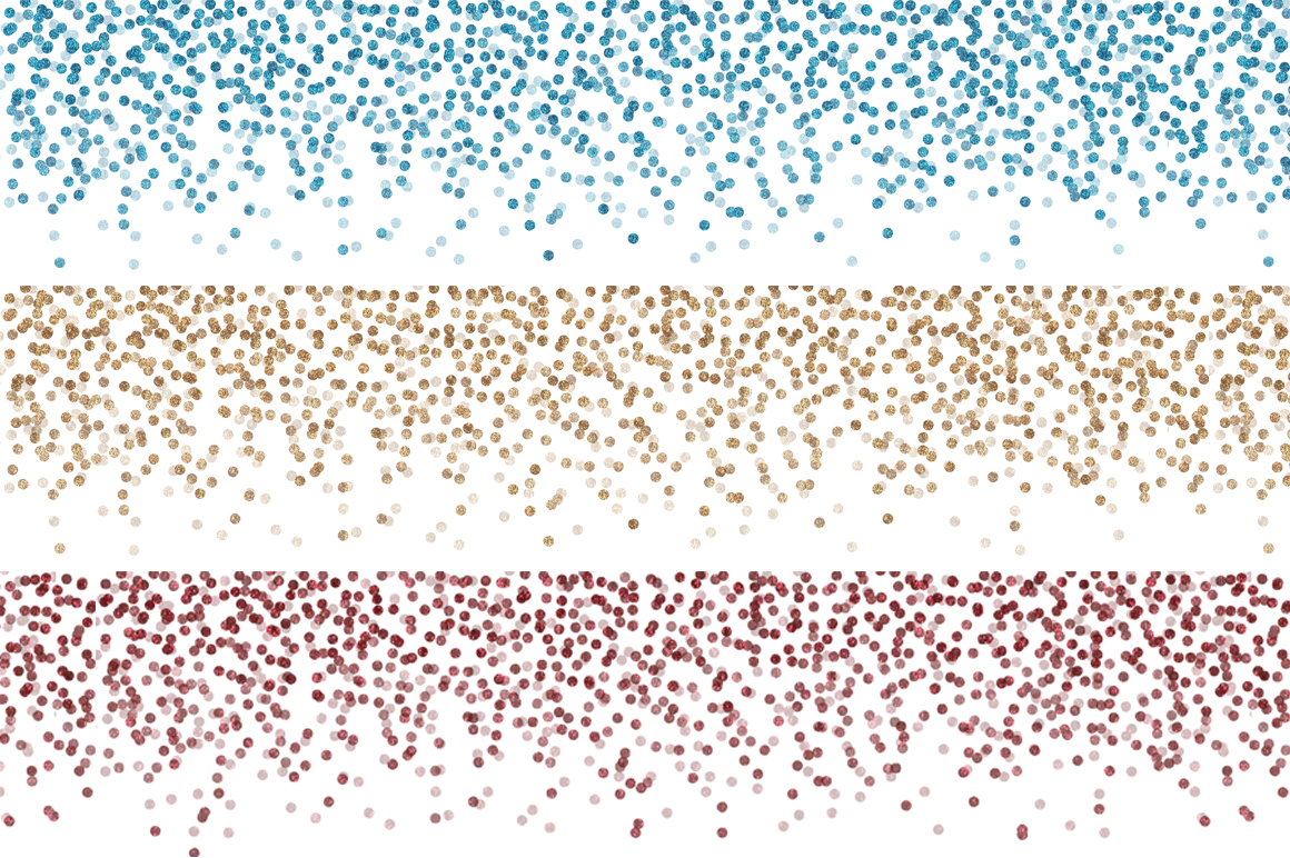 Glitter confetti borders ~ Graphics on Creative Market