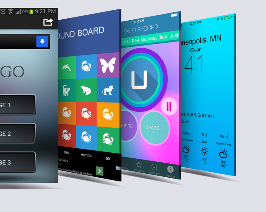 Mobile App Mock-Up 3 ~ Product Mockups on Creative Market
