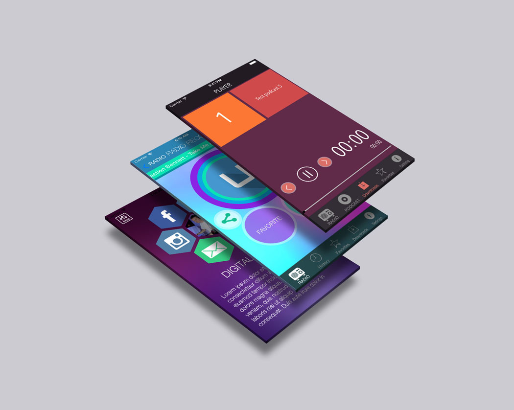 Mobile App Mock-up ~ Product Mockups on Creative Market
