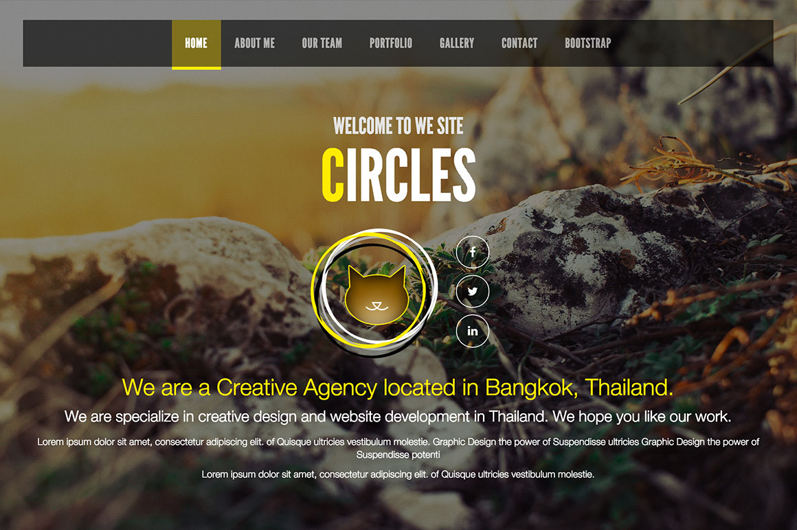 Circle - One Page Responsive ~ HTML/CSS Themes on Creative Market
