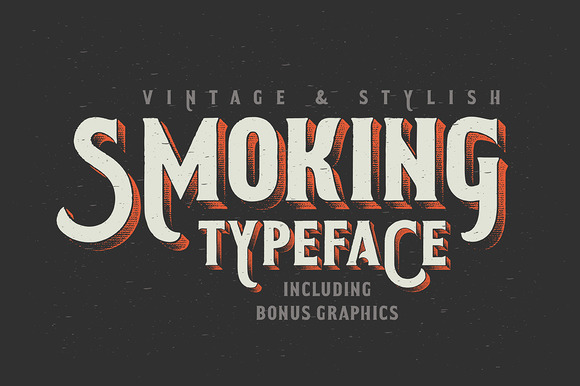 Smoking typeface + Illustration ~ Display Fonts on Creative Market