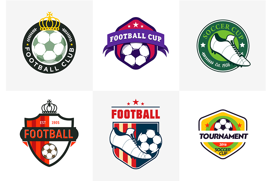 Set of vintage football soccer logos ~ Logo Templates on Creative Market