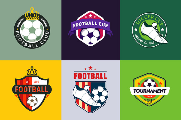 Set of vintage football soccer logos ~ Logo Templates on Creative Market