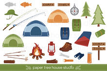 Happy Camper Clip Art Set ~ Illustrations on Creative Market