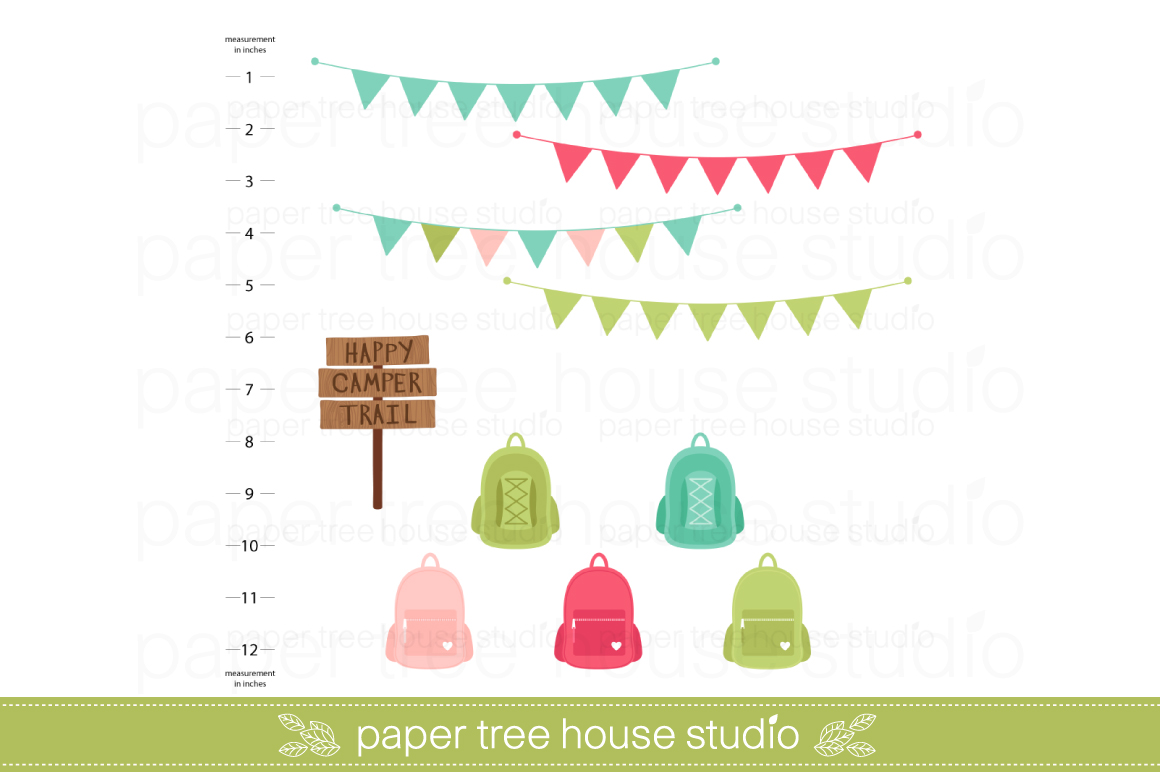 Happy Camper Clip Art Set ~ Illustrations on Creative Market
