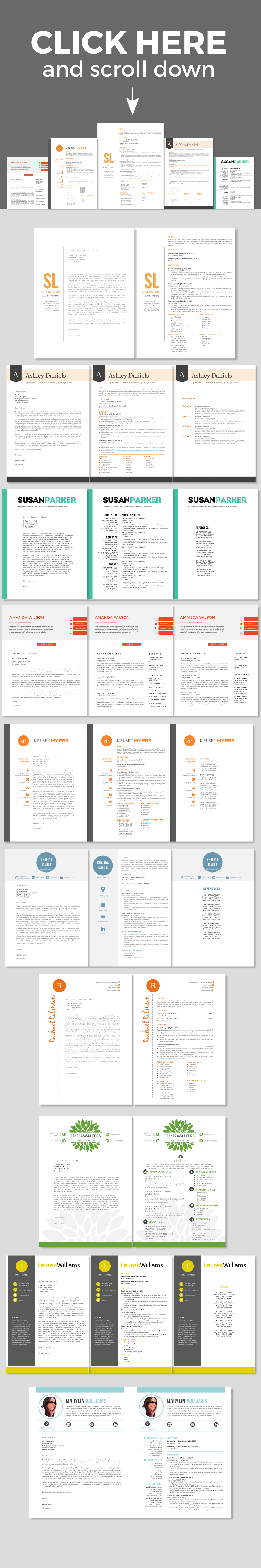 30 massive Word resume pack bundle ~ Resume Templates on Creative Market