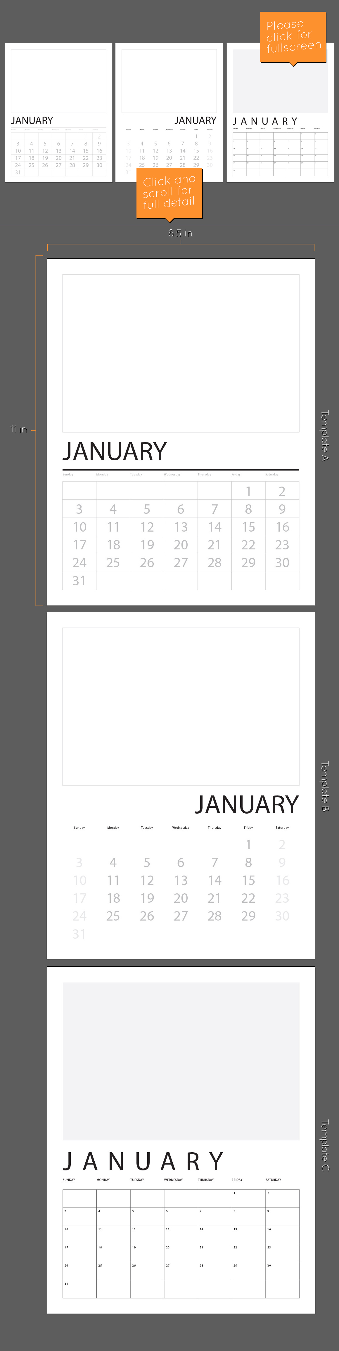 2015/2016 Calendar Templates ~ Templates on Creative Market