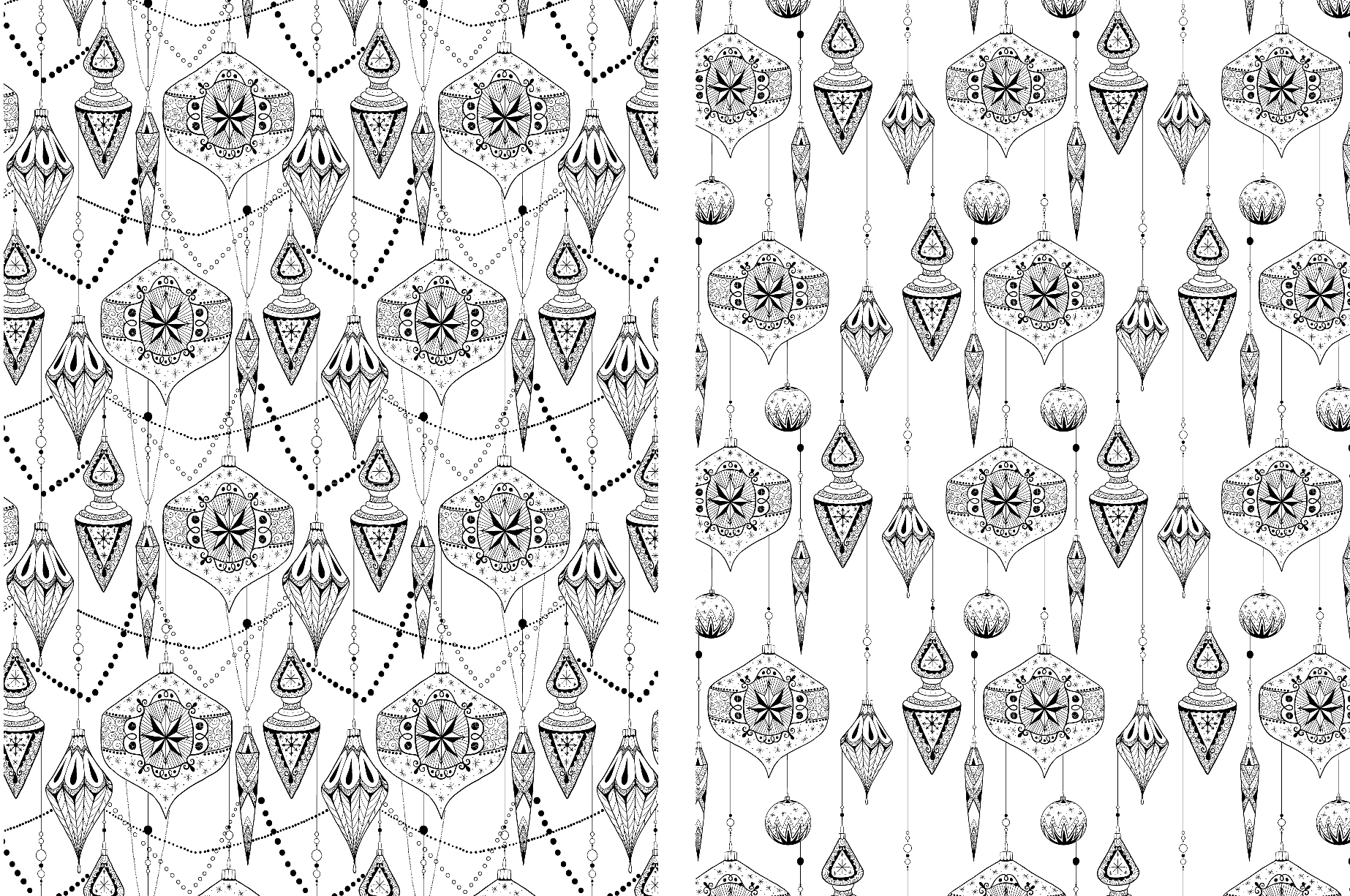 10 Christmas detailed patterns ~ Patterns on Creative Market