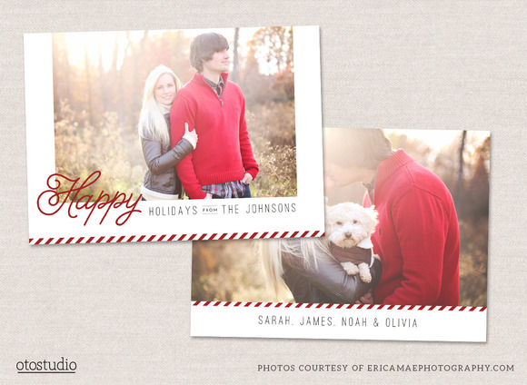 Happy Holidays Card Template CC043 ~ Card Templates on Creative Market