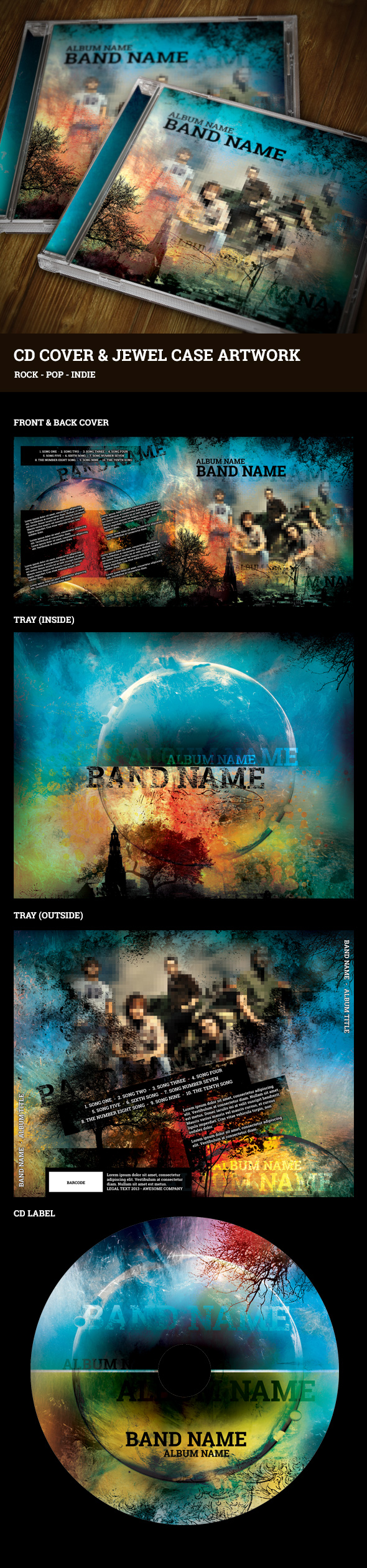 Music CD Cover & Artwork ~ Templates on Creative Market