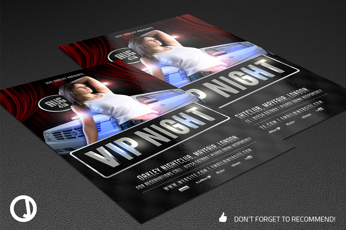 VIP Night Flyer ~ Flyer Templates on Creative Market
