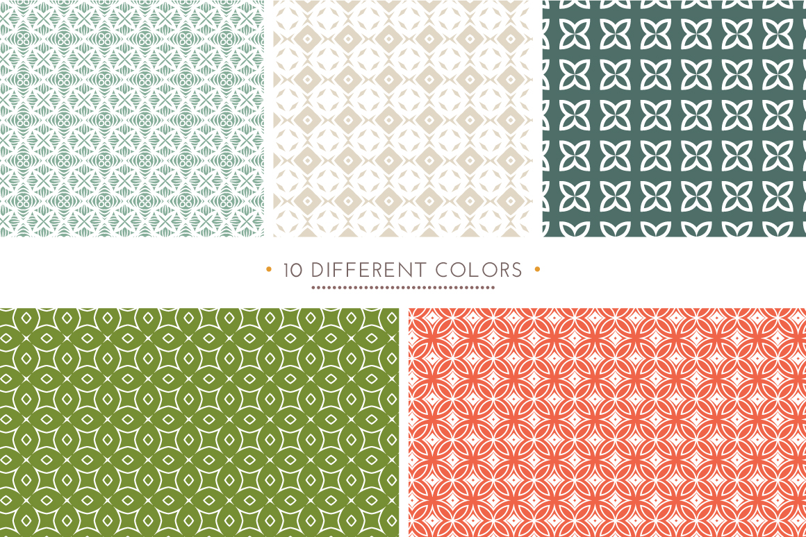 Set of 10 simple patterns Vol. 2 ~ Patterns on Creative Market