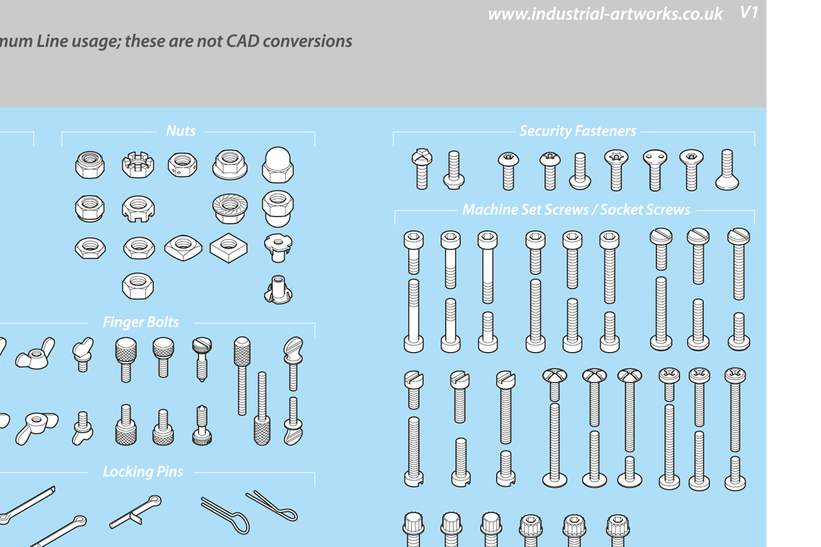 Isometric Fasteners ~ Illustrations on Creative Market