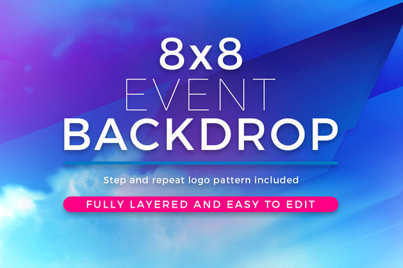 Abstract 8x8 Event Backdrop Template ~ Templates on Creative Market