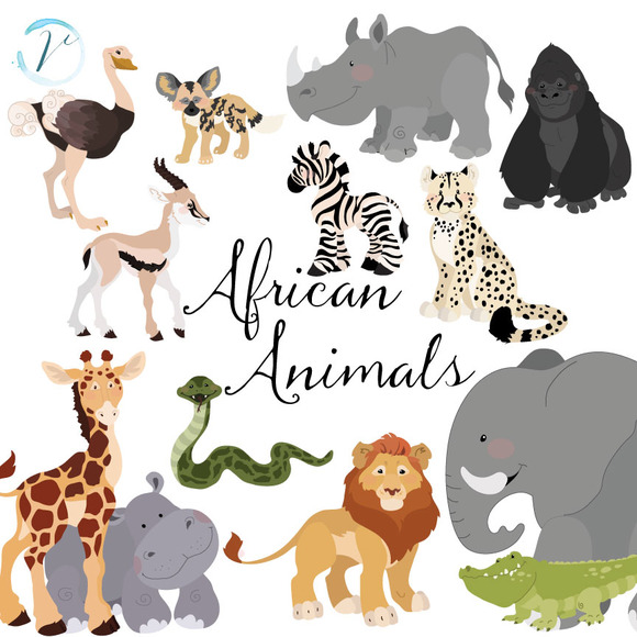 African Animals Vectors & Clipart ~ Illustrations on Creative Market