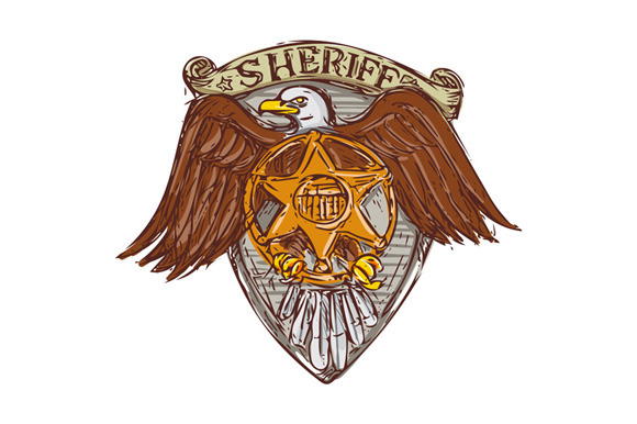 Sheriff Badge American Eagle Shield ~ Graphics on Creative Market