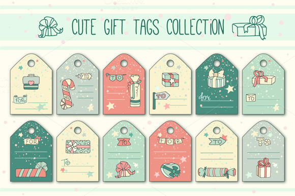 Cute gift tags collection ~ Card Templates on Creative Market