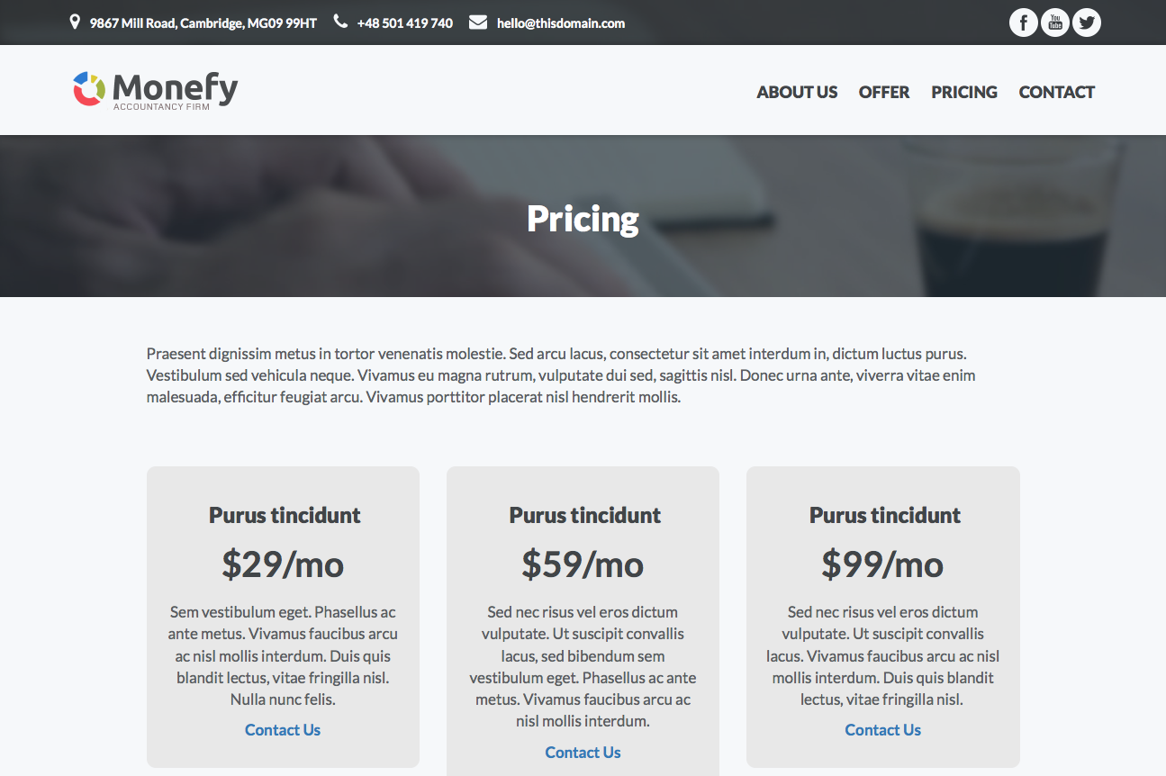 Monefy - best for small business ~ WordPress Business Themes on ...