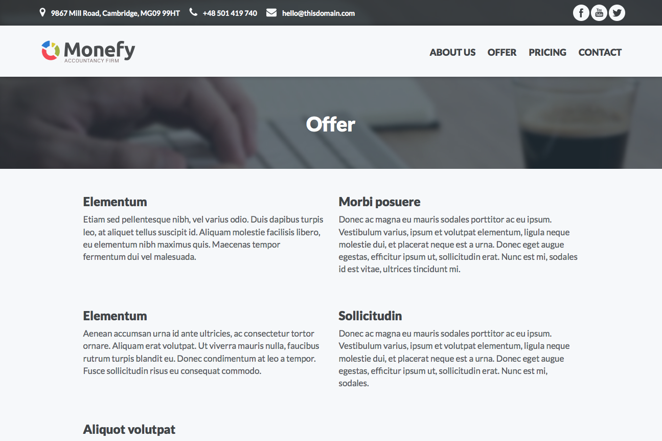Monefy - best for small business ~ WordPress Business Themes on ...