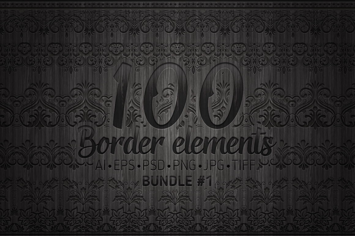 100 Border Elements Part 1 ~ Objects on Creative Market
