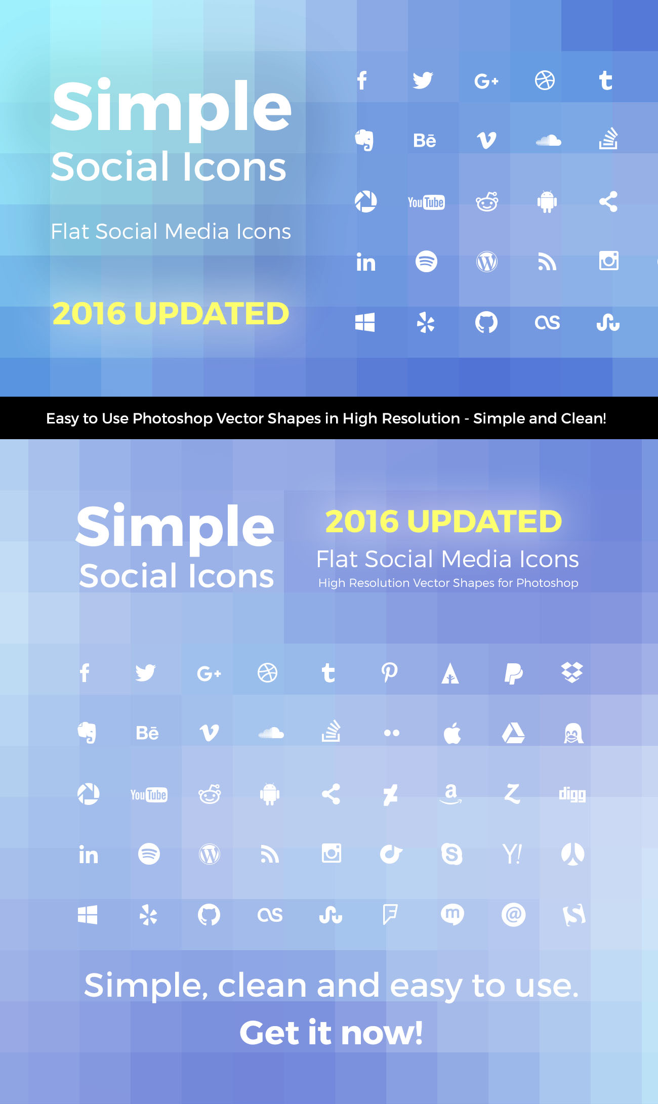 Simple Social Media Icons ~ Icons on Creative Market
