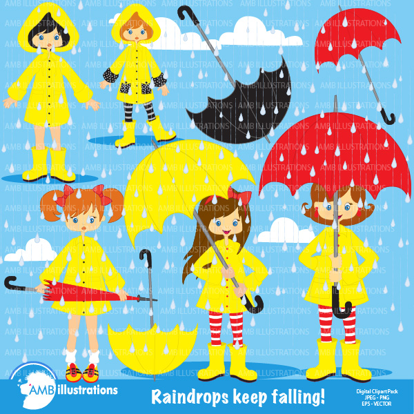 Rainy Days Clipart AMB-217 ~ Illustrations on Creative Market