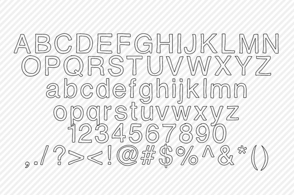 Hollow Hand Drawn Font ~ Display Fonts on Creative Market