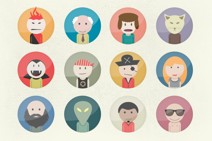 Huggable Avatars ~ Web Elements on Creative Market