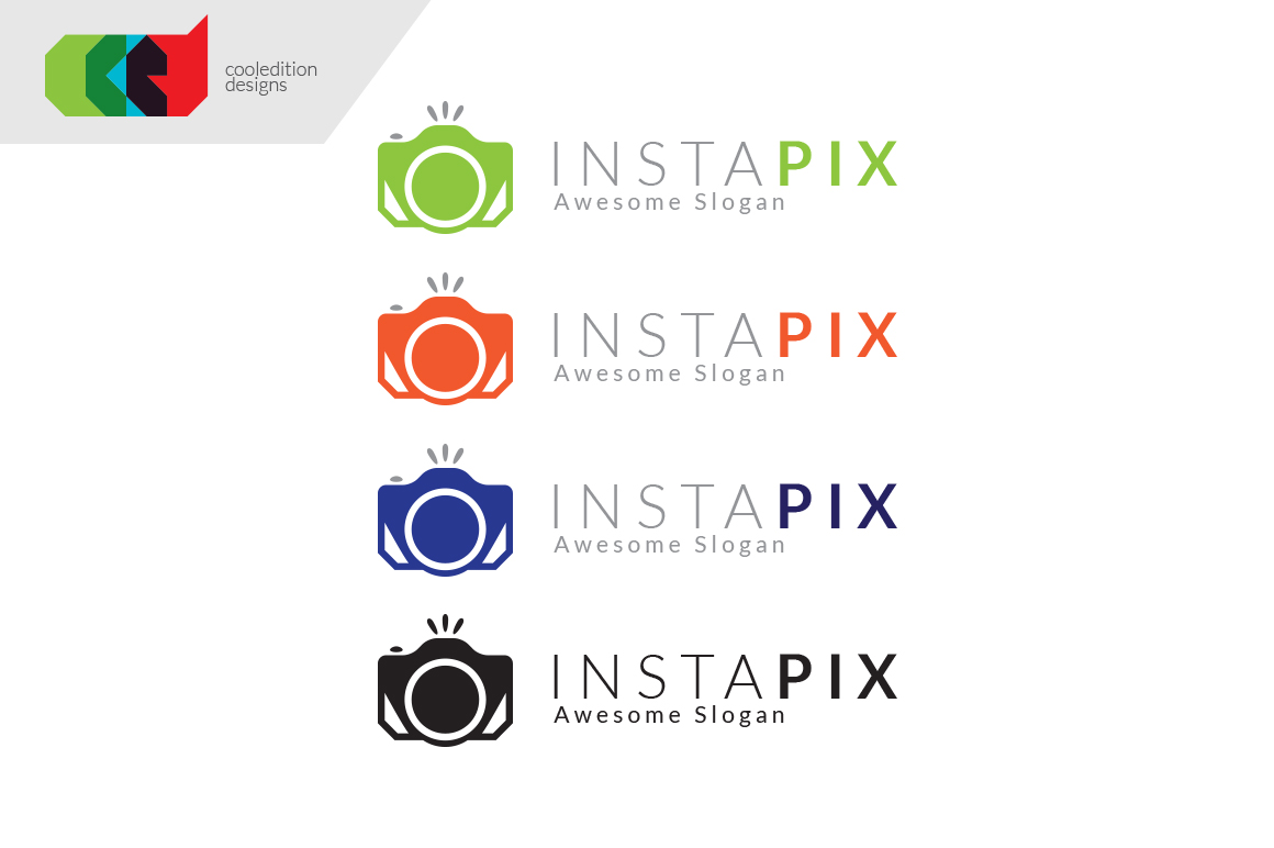 Insta Pix - Logo Template + Free BC ~ Logo Templates on Creative Market