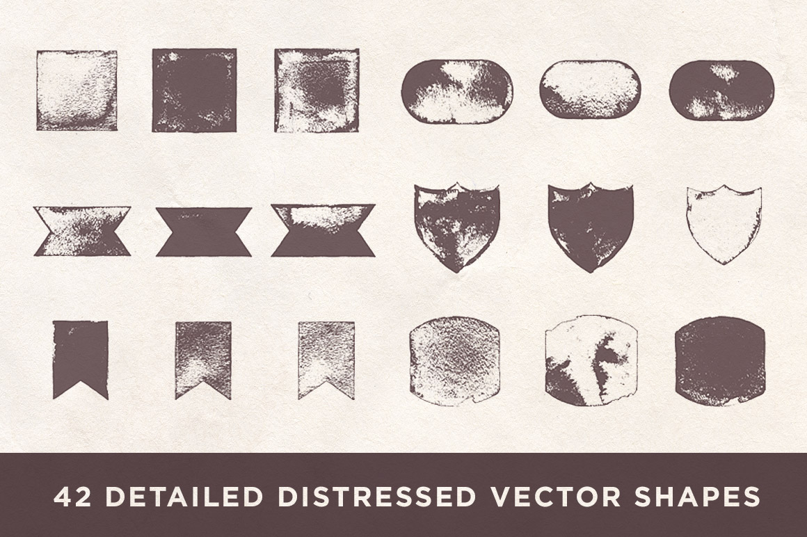 42 Distressed Shapes ~ Objects on Creative Market