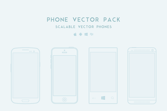 Phone Vector Pack ~ Product Mockups on Creative Market
