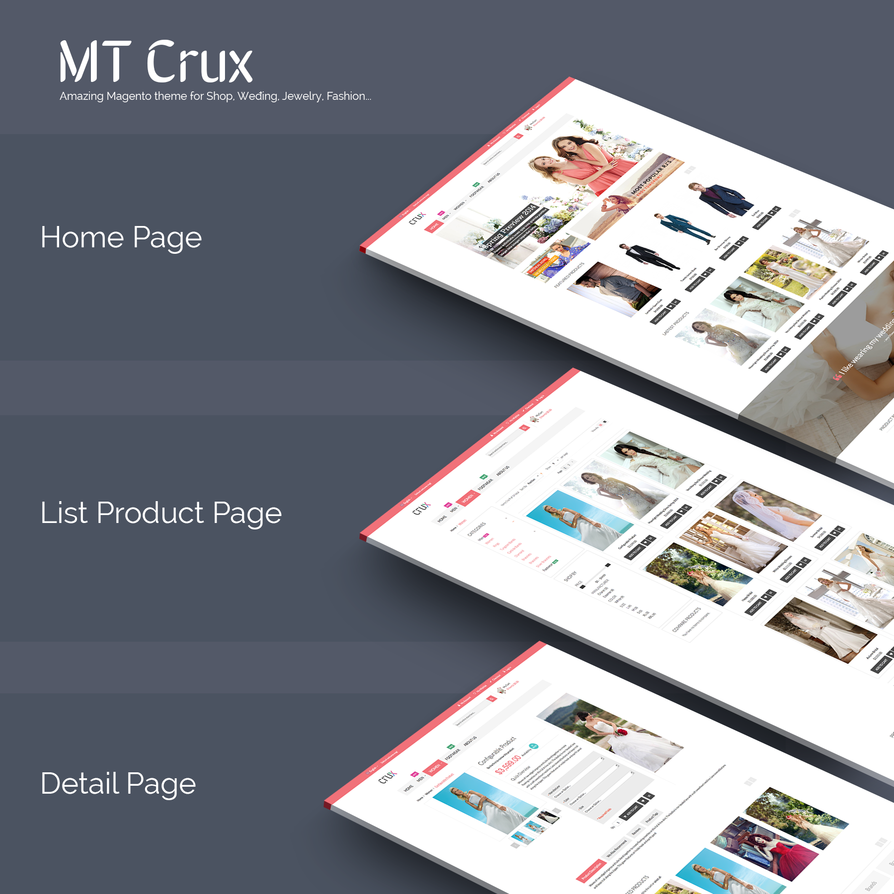 Responsive magento theme MT Crux ~ Bootstrap Themes on Creative Market