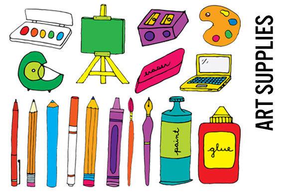 Art Supplies Clip Art - Hi Res PNGs ~ Illustrations on Creative Market