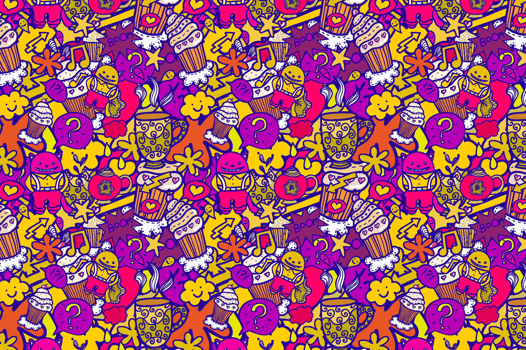Funny seamless pattern. ~ Patterns on Creative Market