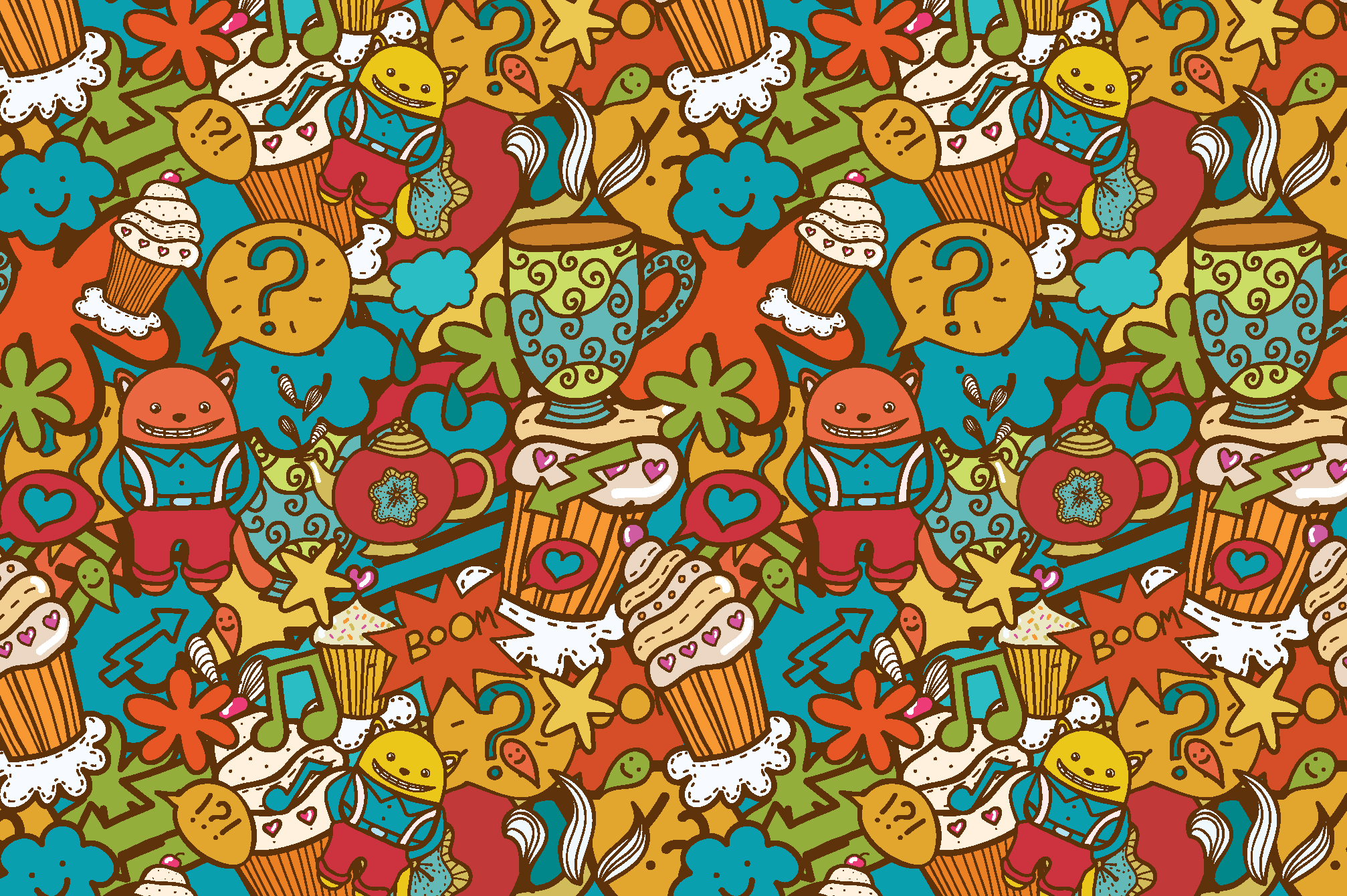Funny seamless pattern. ~ Patterns on Creative Market