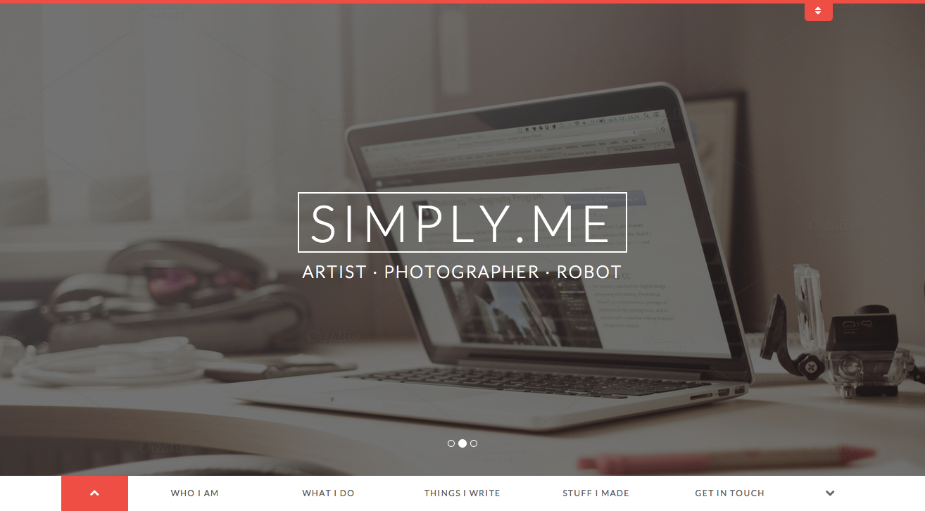 Simply.Me - Personal Portfolio ~ Bootstrap Themes on Creative Market